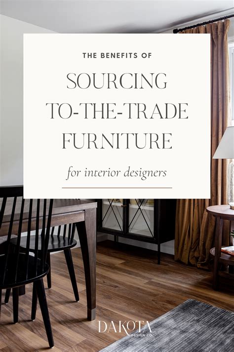 The Benefits Of Sourcing To The Trade Furniture For Your Interior