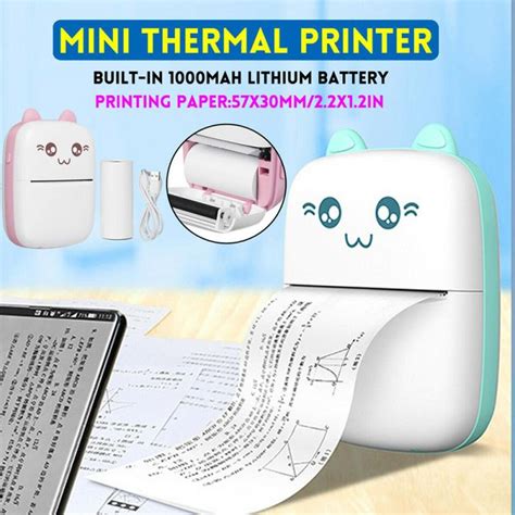 Mini Portable Pocket Thermal Wireless Bluetooth Printer Kitchenlypk
