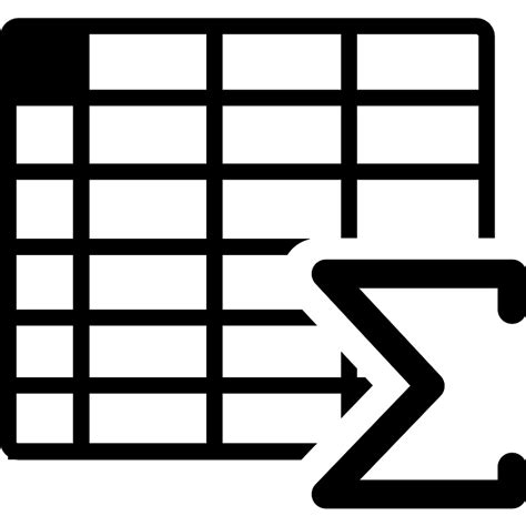 Spreadsheet With Sum Symbol Vector Svg Icon Svg Repo