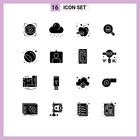 Stock Vector Icon Pack Of 16 Line Signs And Symbols For Printer Labels