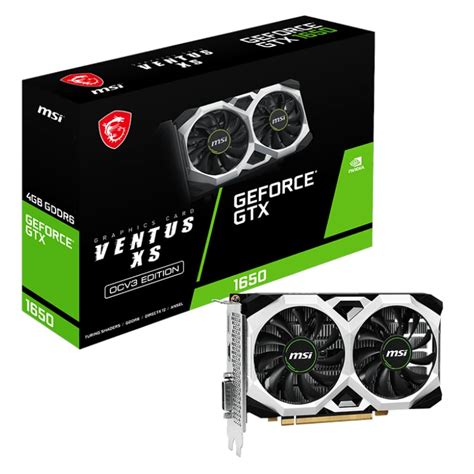 Msi Nvidia Geforce Gtx 1650 D6 Ventus Xs Ocv3 4gb Gddr6 128 Bit