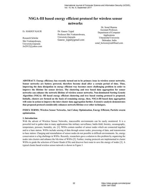 Nsga Iii Based Energy Efficient Protocol For Wireless Sensor Networks