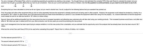 Solved FCF Everything That You Have Calculated Is Chegg Com