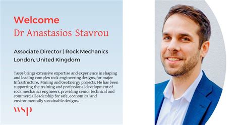 We Are Delighted To Welcome Anastasios Stavrou To Our Rock Engineering Team Welcome Tasos And