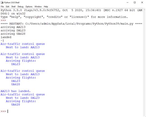 Solved Python Lab Air Traffic Control Queue Using A Linked