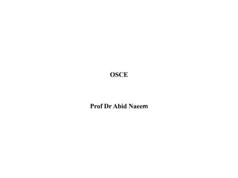 Osce Instruments And Ecg Medicine Pptx
