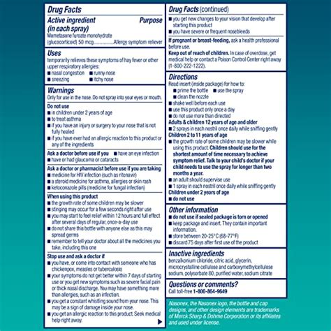 Nasonex 24hr Allergy Nasal Spray 120 Spray Pricepulse