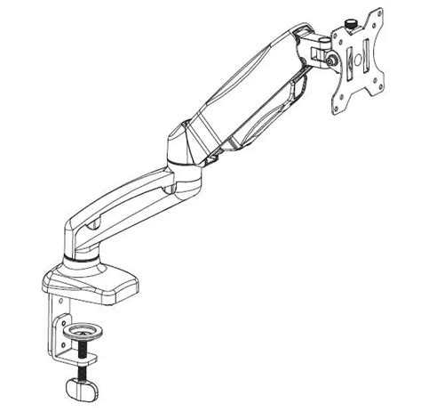 HUANUO HNSSK Adjustable Single Monitor Stand With Gas Spring Arm Instruction Manual