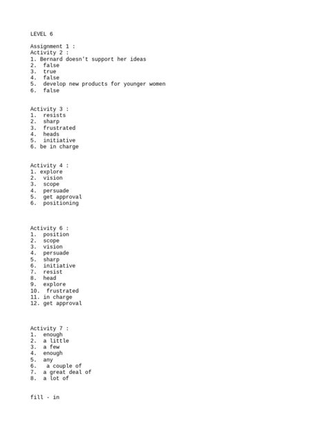 Bcep Level 6 Ans Pdf Foods Cuisine