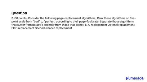 solved 2 10 points consider the following page replacement