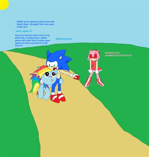 Sonic And Rainbow Dash By Tj0001 On Deviantart