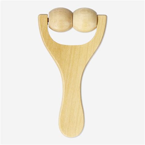 Wooden Massage Roller For Body With Two Wheels Flying Tiger Copenhagen