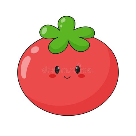 Personaje De Tomate Kawaii Lindo Imagen De Dibujos Animados Planos