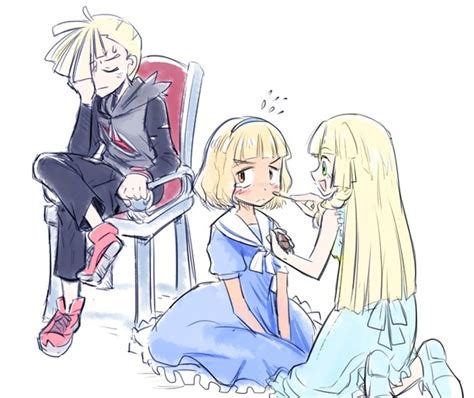 Lillie Plays Dress Up With Ash While Gladion Faceplams Pok Mon Sun And Moon Know Your Meme
