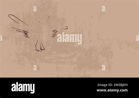 Inertial Movement Of Simple Elements Forming Drawing Of A Female Demonic Angel With Long Wings