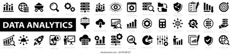 11989 Data Analytics Icon Set Big Stock Vectors And Vector Art