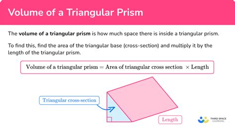 Volume Of A Triangular Prism Math Steps Examples Questions