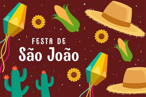 Premium Vector Festa De Sao Joao Background Illustration In Flat Style