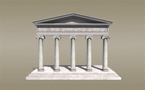 Vrste Starogrčkih Stubova 3d Model Mozaik Digitalno Obrazovanje I