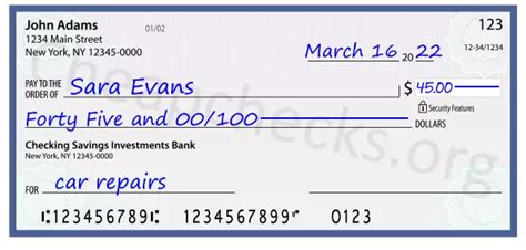 How To Write A Check For 45 Dollars Cheap Checks