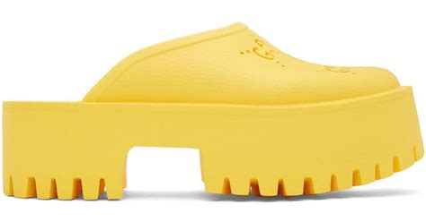 Gucci Rubber Perforated G Platform Sandal Lyst Australia