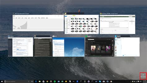Task View Windows 10 как включить
