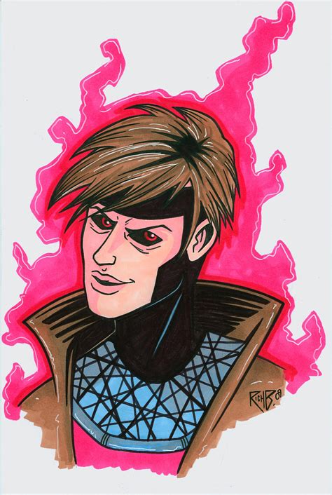 Gambit Headshot Colored By Richbernatovech On Deviantart