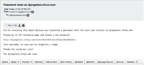 16 Django 18 Server Build Centos 7 Hosted On Vps User Authentication 3 Password Reset 2016