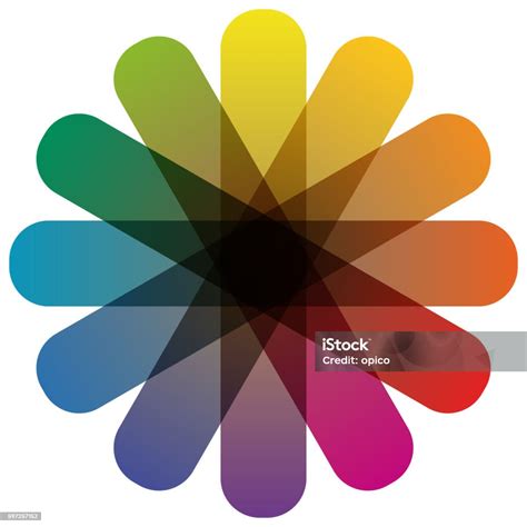 Color Wheel With Twelve Colors向量圖形及更多不完整圖片 不完整 印刷四分色模式 圓形 Istock