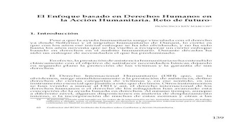 El Enfoque Basado En Derechos Humanos En La Ya Desde Solferino Y El