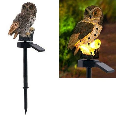 LAMPA SOLARNA SOWA LED DUŻA WODOODPORNA OGRODOWA SOWA BRĄZOWA Ozdoby świąteczne Oświetlenie