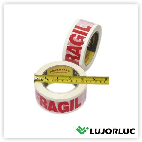 Cinta De Embalaje Logo Fragil Power Tape 120 Yds 48 Mm 2 Pulgadas X 45 Mic