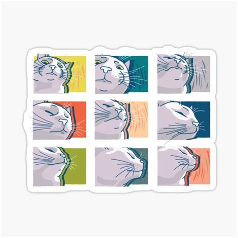 Cat Vibing Meme Catjam Cat Vibing To Music Color Sticker For Sale By