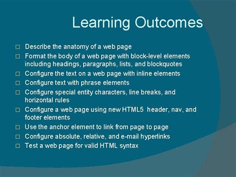 Basics Of Web Design Chapter 2 Html Basics