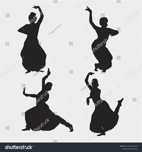 Beautiful Girl Dancing Silhouette Vector Art Stock Vector Royalty Free