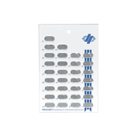 Single Dose Medication Blister Card