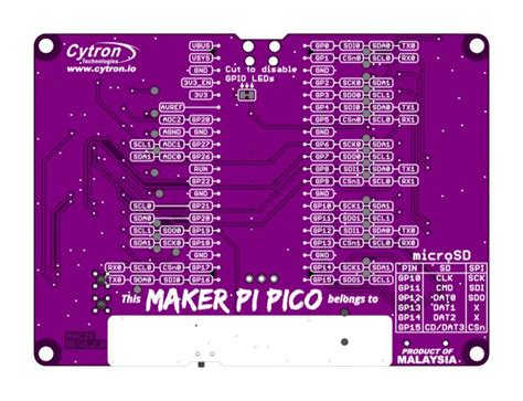Maker Pi Pico Nb Cytron Raspberry Pi Pico Board 45 V To 55 V