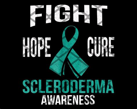 Hope Fight Cure Scleroderma Awareness Png File Download Etsy