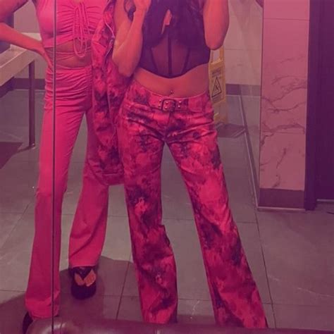 I Am Gia Pink Leather Trousers Perfect Condition Depop
