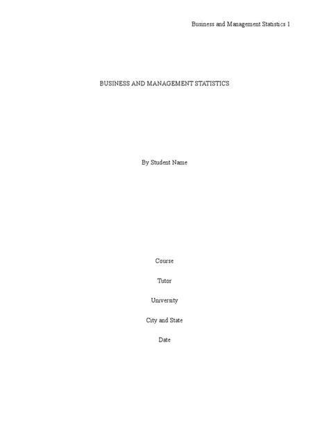 Business And Management Statistics Edited Pdf Coefficient Of Determination Errors And