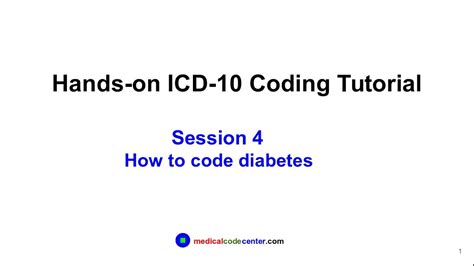 Hands On Icd 10 Tutorial Session 4 How To Code Diabetes Mellitus Youtube