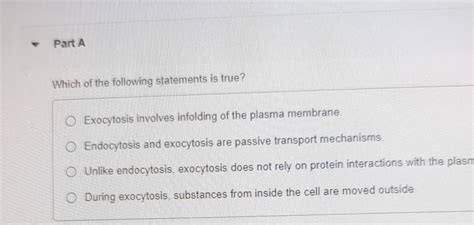 Solved Part AWhich Of The Following Statements Is Chegg