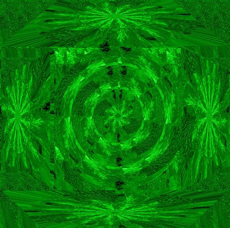 Chakra Sparkle Circles Green Art Transformation From Nature Photography