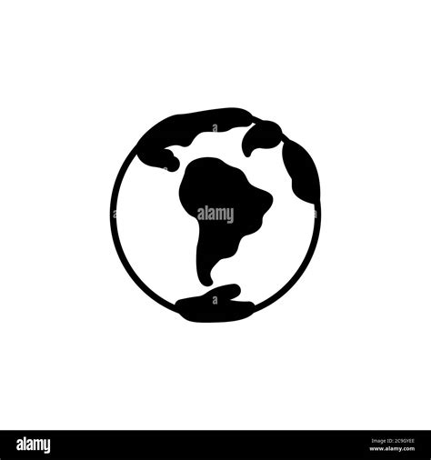 Planeta Tierra Icono Vector Planeta Tierra Signo Simple Logo Icono