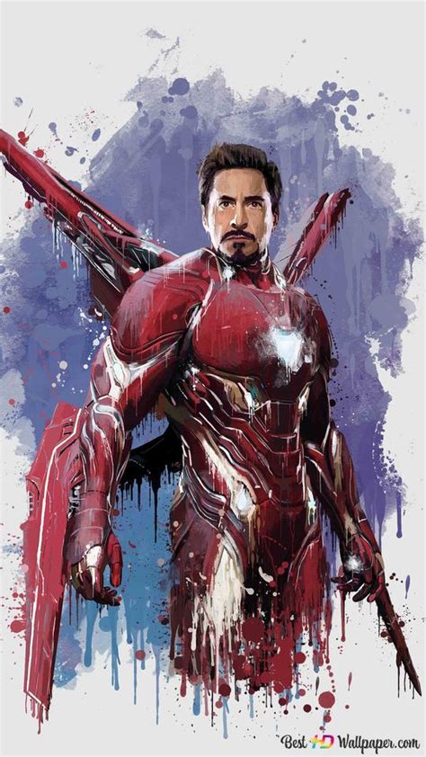 Dibujo De Robert Downey Jr Ironman 4k Descarga De Fondo De Pantalla