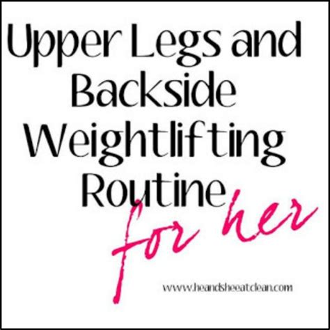 Upper Legs And Backside Workout For Women