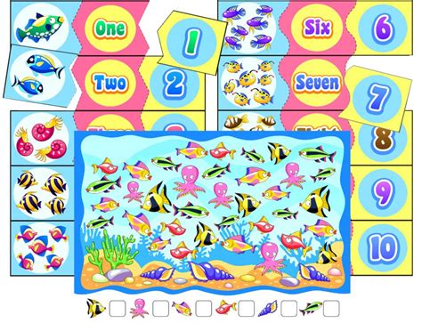 Preschool Fish Themed Math Activities