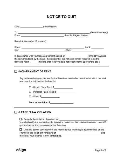 Free Eviction Notice Templates 4 Types Pdf Word
