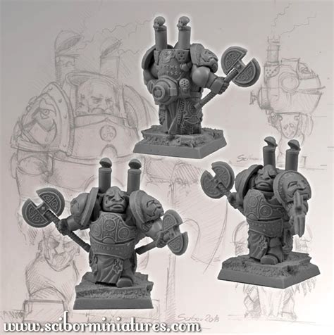 Dwarf Steam Armor 3 Scibor Monstrous Miniatures 28fm0108