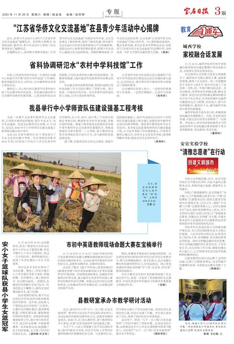 “清雅志愿者”在行动 宝应日报